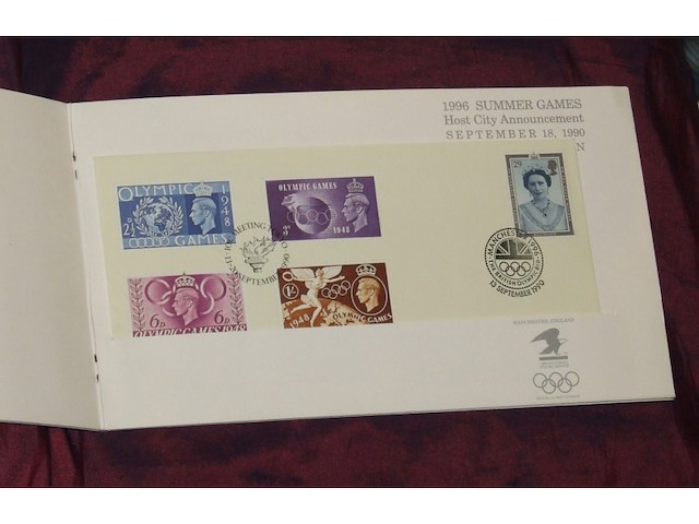 FDC x 6 KANDIDATI LETNJA OLIMPIJADA 1996. sa knjižicom