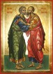 Ikona Sv Apostoli Petar i Pavle 50x70cm