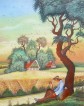 Odmor u zitu, naiva, ulje na platnu, 40×50 cm, Jan Husarik, 500 eura