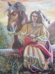 Indijanka, ulje na platnu, 92×74 cm, slikar Relja Brancic, 400 evra