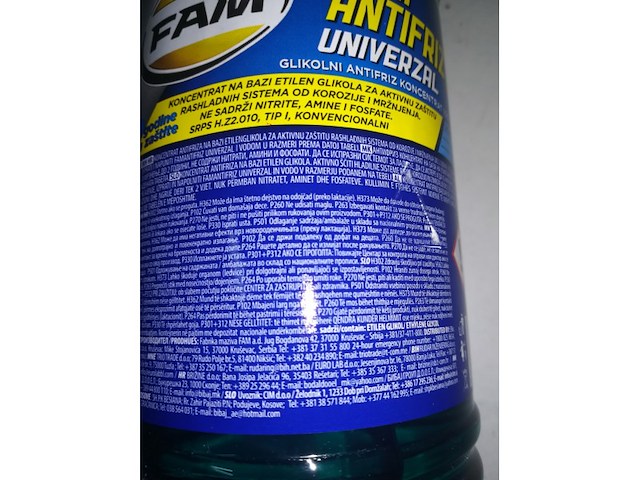 ANTIFRIZ FAM 100%   1 LITAR