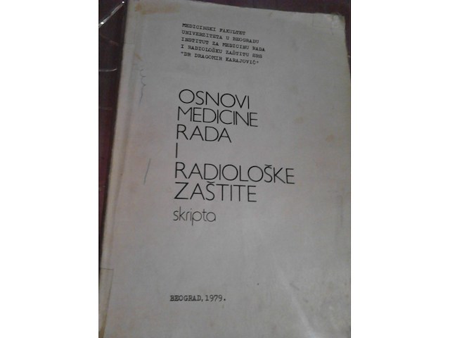 MEDICINA RADA..I RADIOLOSKA ZASTITA