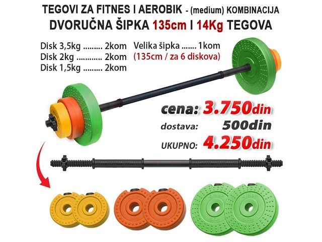 Tegovi za FITNES i AEROBIK kombinacija: EASY