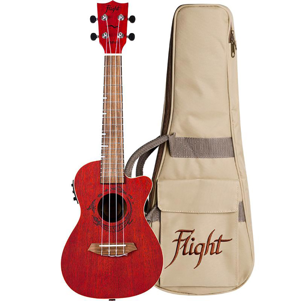 Flight DUC380 CEQ Coral Concert ukulele
