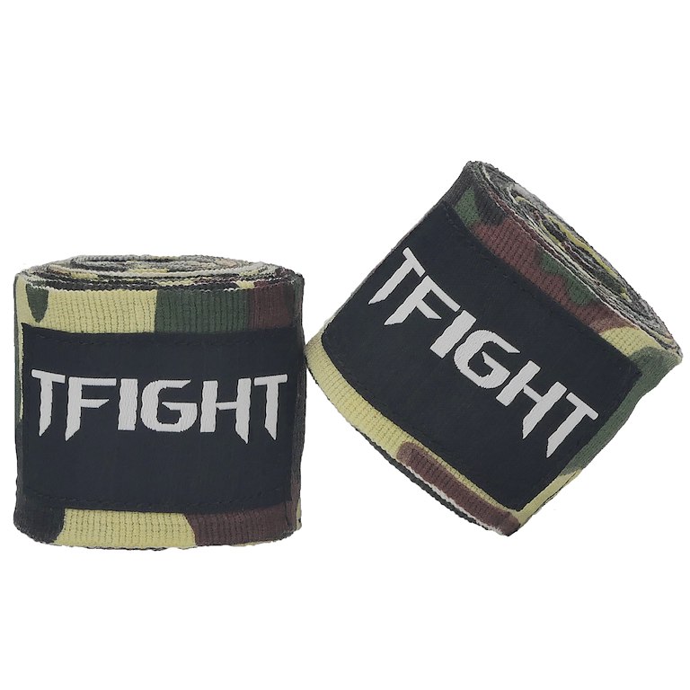 TFIGHT ELASTIC HAND WRAPS – ELASTIČNI BANDAŽERI CAMO GREEN 4,5m