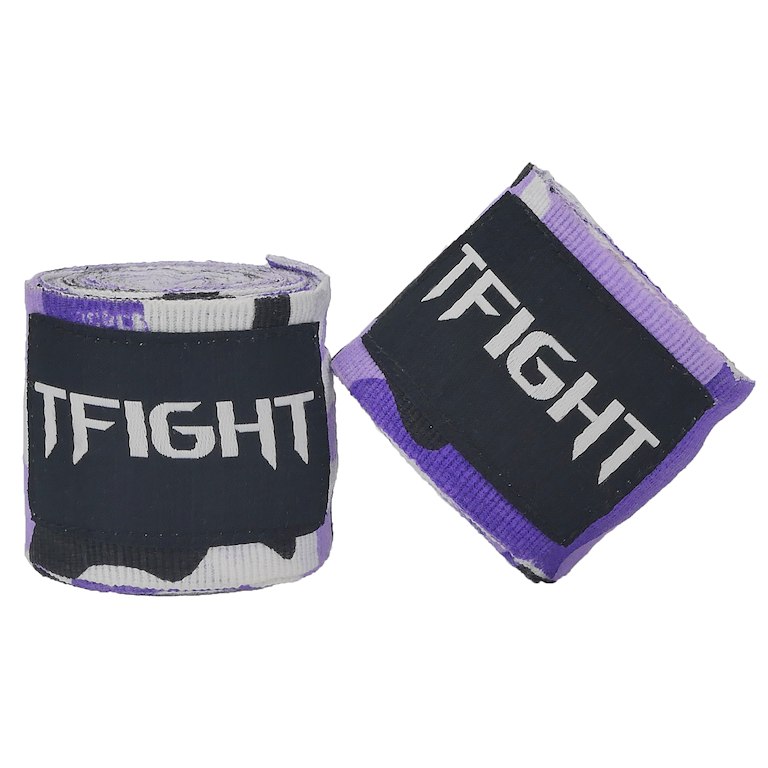 TFIGHT ELASTIC HAND WRAPS – ELASTIČNI BANDAŽERI CAMO PURPLE 4,5m