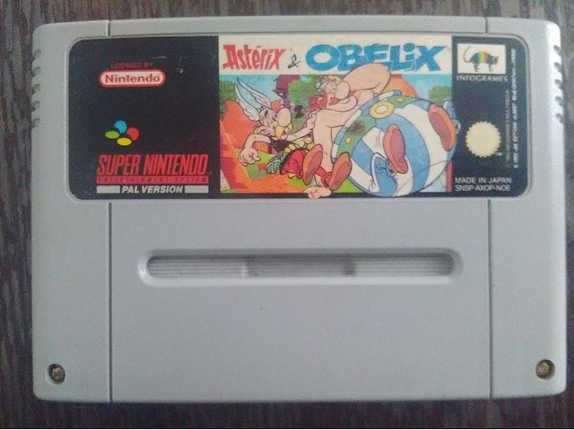 nintendo snes k asterix i obelix isprsa slika