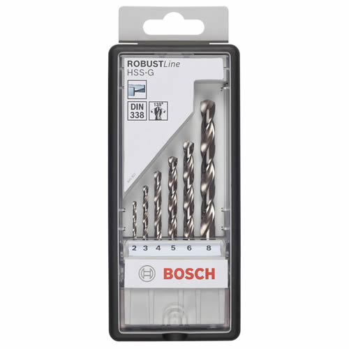 Bosch 6-delni Robust Line set burgija a za metal HSS-G, 135°