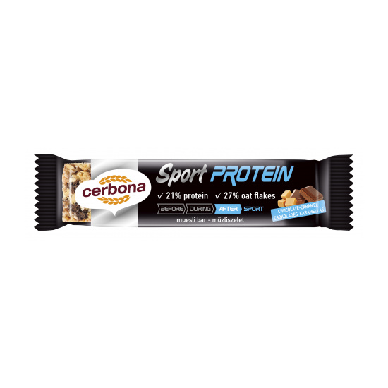 Cerbona - Sport Protein Musli proizvod u tabli sa čokoladom i karamelom