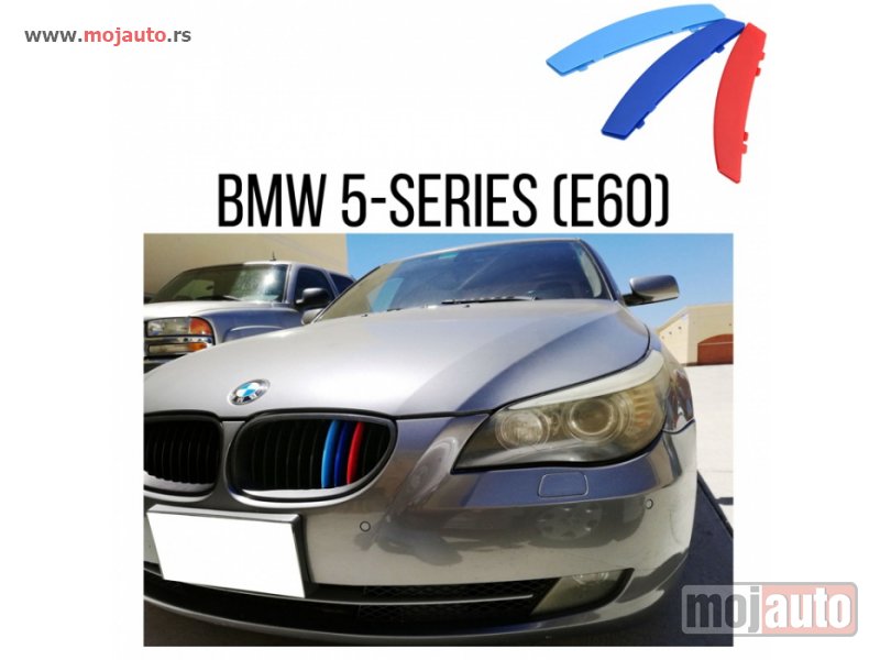 bmw e60 i m dekoracija za masku. izradjene od abs plastike