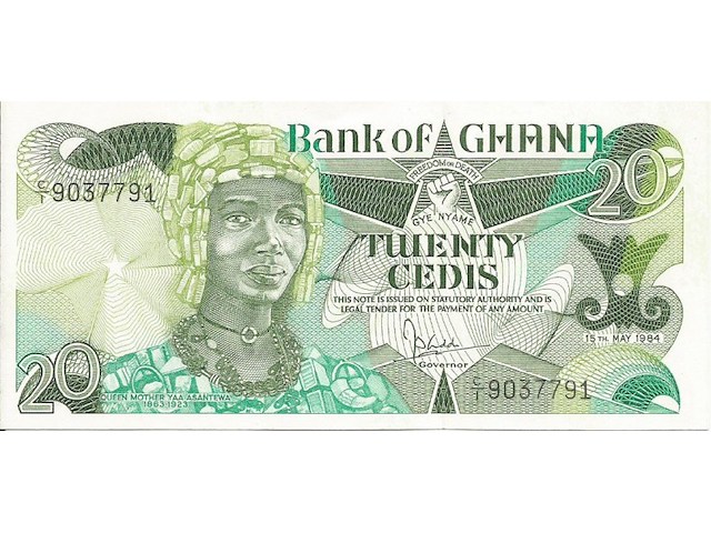 Ghana 20 cedis 1984. UNC