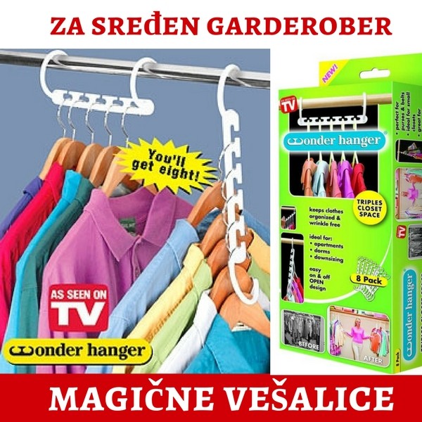 Magične Vešalice – Organizator odeće 1 + 1 Gratis!