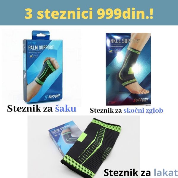 Steznici 3 za 999din.! – za lakat, šaku i skočni zglob