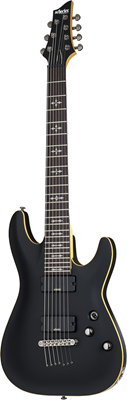 Schecter Demon-7 | Aged Black Satin (ABSN) #3662