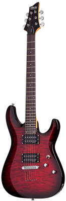 Schecter C-6 Plus See-Thru Cherry Burst | STCB SKU # 447