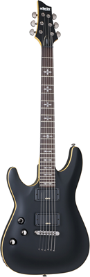 Schecter Demon-6 LH (Left Hand) | Satin Black (SBK) #3665