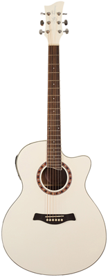 Jay Turser JTA-424CET White elektro-akustična gitara