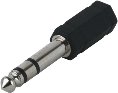 GEWA stereo mini jack plug-coupling 3,5 mm - stereo jack plug 6,3 mm