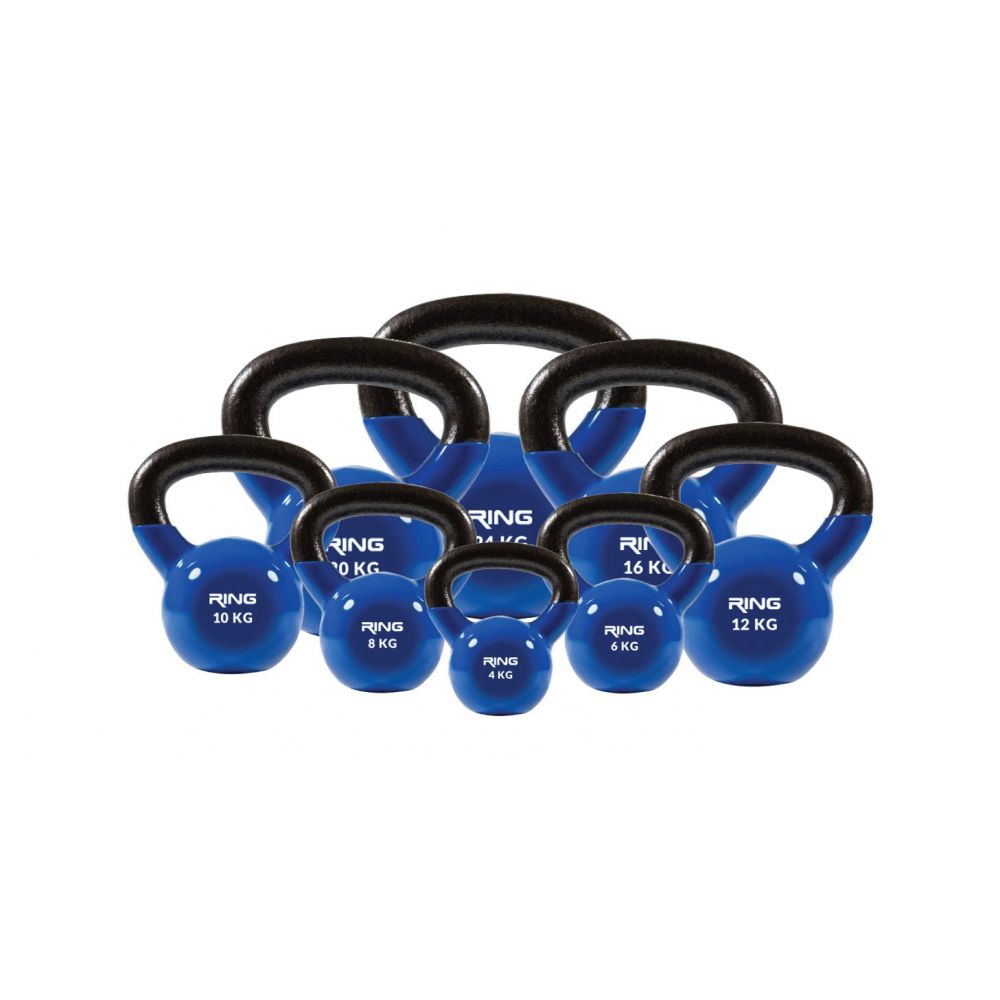 RING set kettlebell vinyl RX DB2174-100kg blue (Rasprodato!)