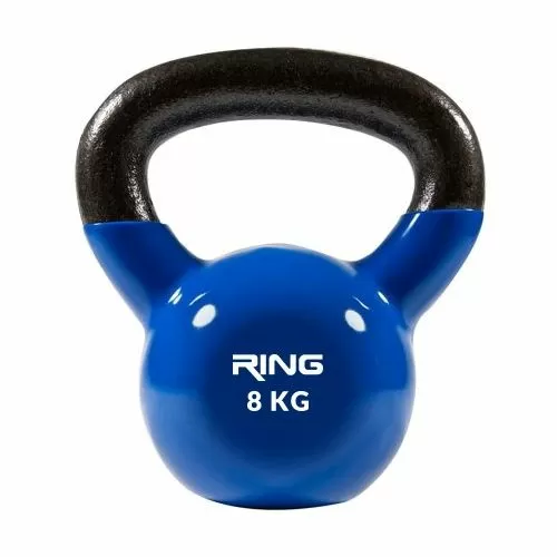 RING Kettlebell 8kg metal+vinyl RX DB2174-8 blue (Rasprodato!)