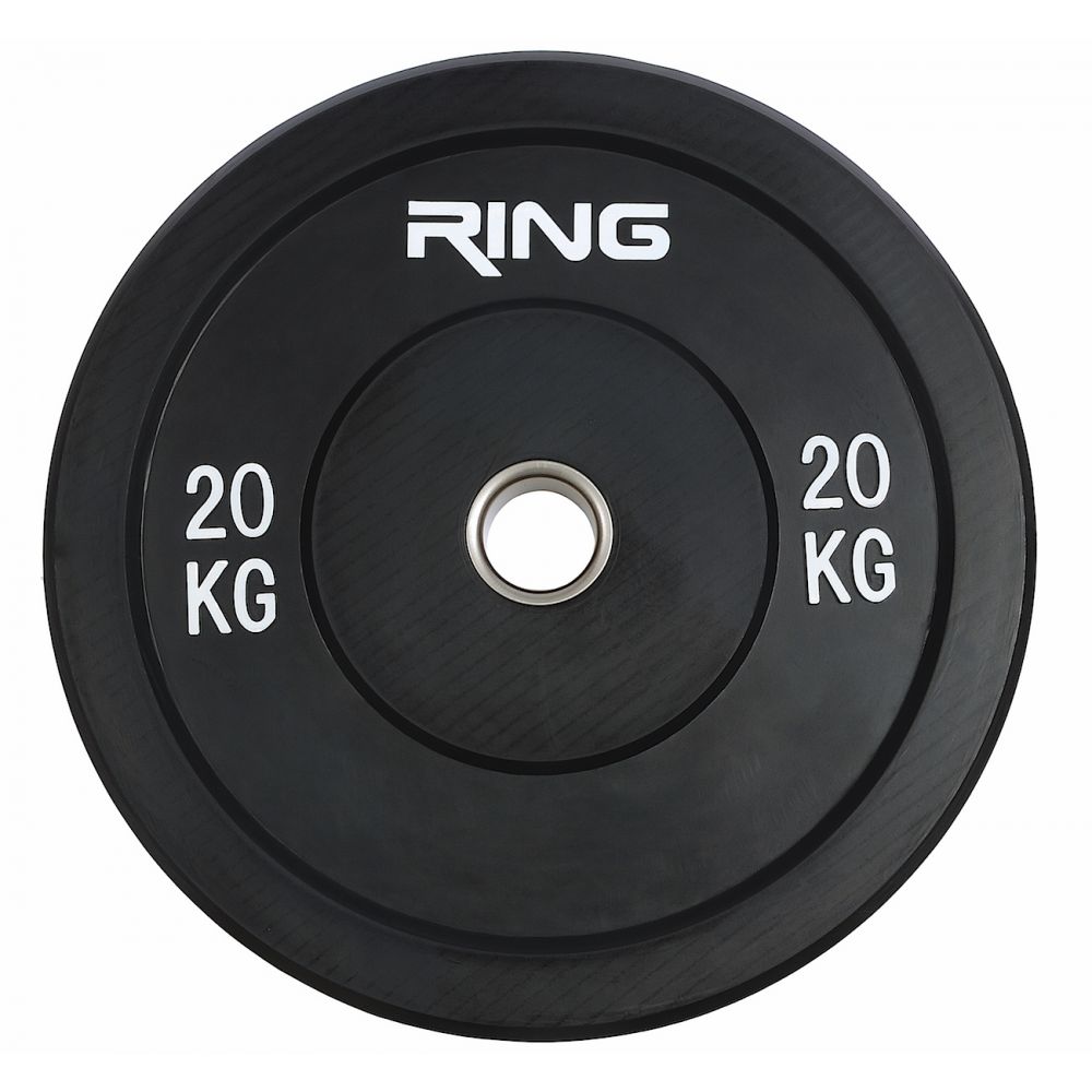 RING Olimpijski tegovi bumper crni 1x20kg RX PL37-20 (Rasprodato!)