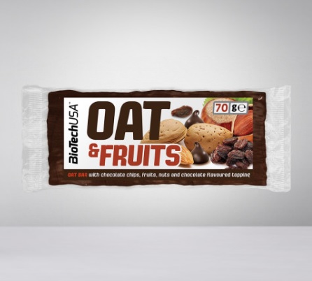 Oat & Fruits Bar 70g Čokolada suvo grožđe BioTechUsa (Rasprodato!)