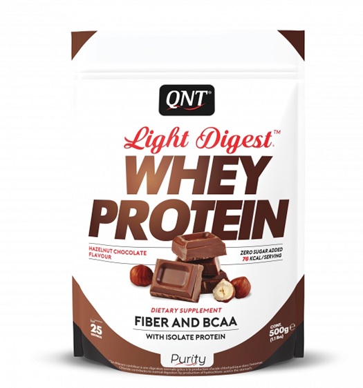 Whey Light Digest, 500gr Čokolada lešnik QNT (Rasprodato!)