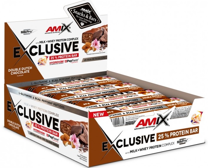 Exclusive Protein Bar 12x85g Double dutch chocolate Amix