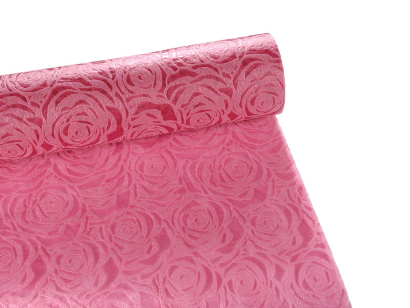 Ekotekstilna rolna - ruže 3D, puder roze