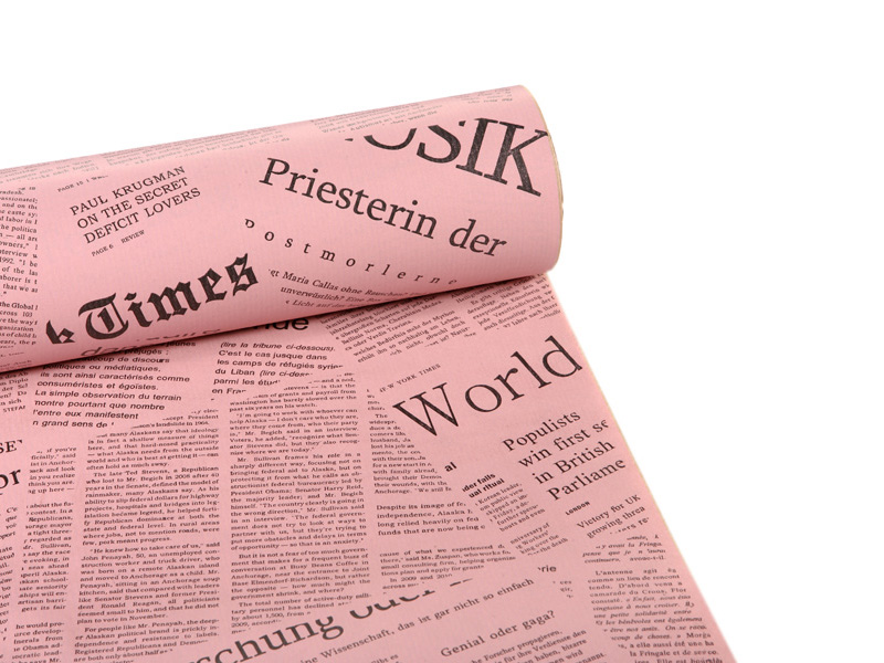Kraft papir, novine - sv. roze