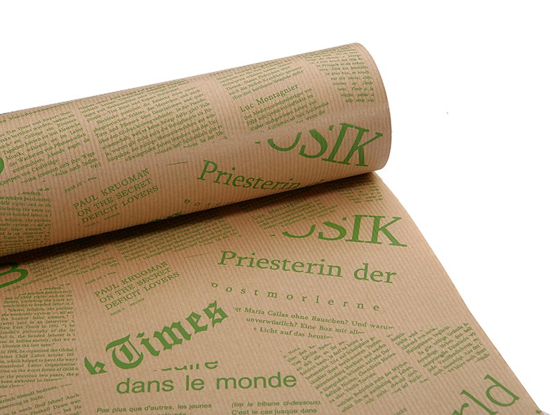 Kraft papir, novine - zelene