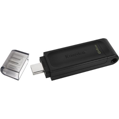 Kingston 64GB USB 3.2 Gen Type-C DataTraveler 70 Flash drive | DT70/64GB