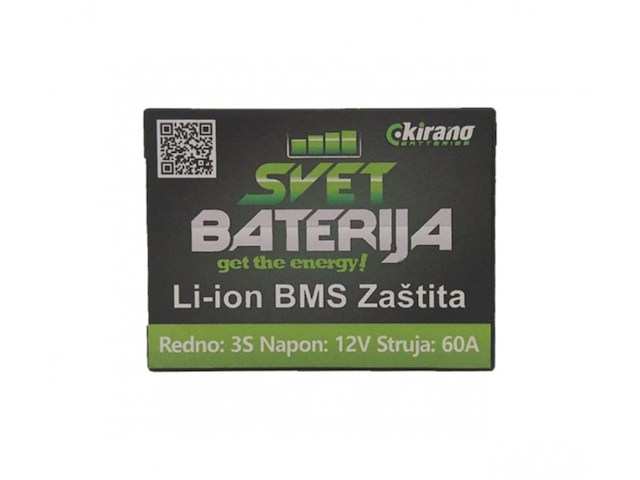 BMS 3S 60A Zaštita Balans 12V 10.8V 11.1V Li-ion 18650