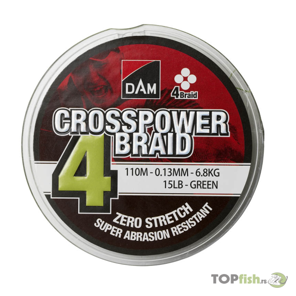DAM Crosspower 4-Braid green 150m