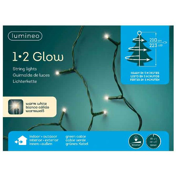 Lumineo Novogodišnje LED sijalice za jelku 210cm 223L Toplo Bela 1-2 Glow 49.5462