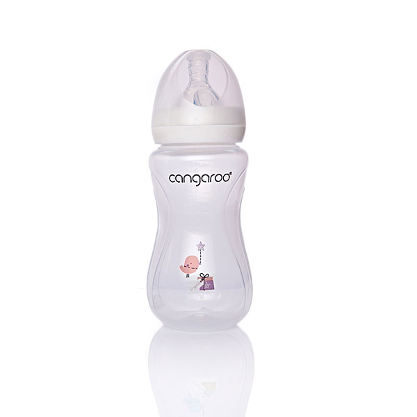 Cangaroo PP Baby flašica 300ml sa silikonskom cuclom veličina X – Više dezena CAN0563