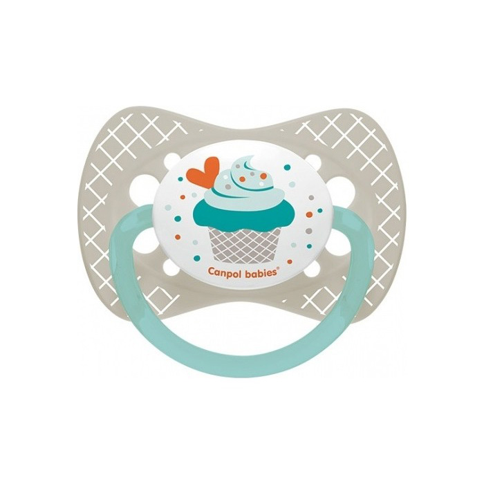 Canpol Baby Varalica Silicon Symmertrical 0-6m Cupcake Grey 23/282_grey