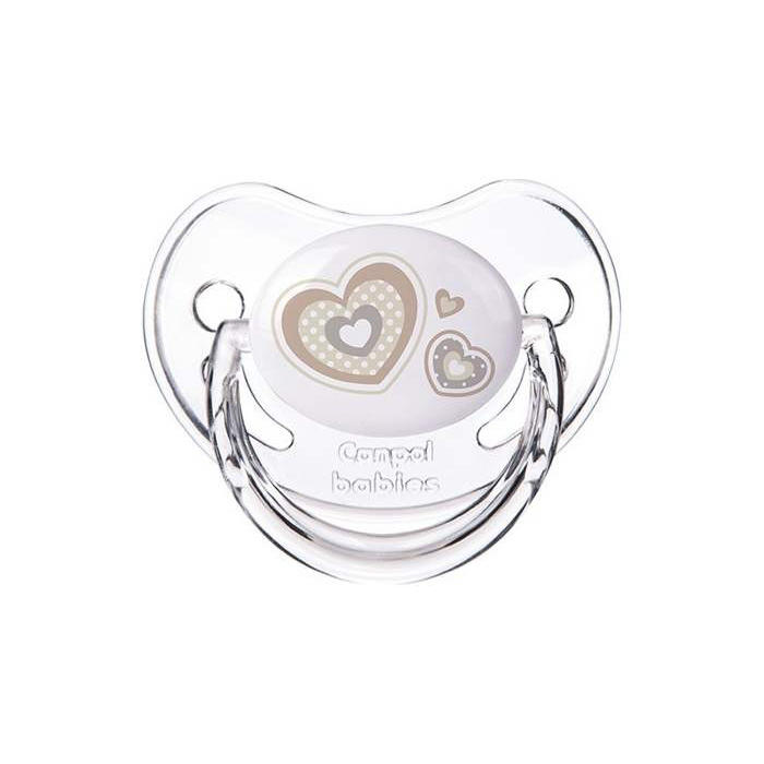 Canpol Orthodontic Baby Silikonska Varalica 0-6m Newborn Baby Hearts 22/565_bei