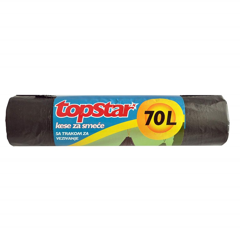 Kese za smeće 70l sa trakom za vezivanje ldpe 55x90cm 8/1 Top star