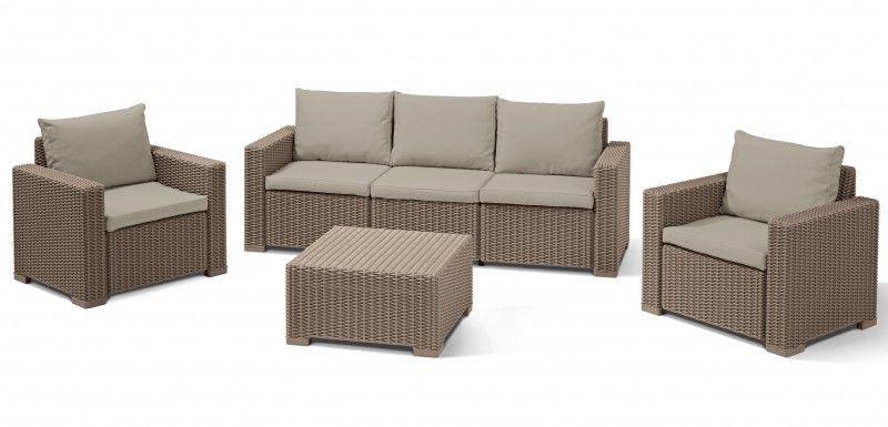 Baštenski set California 3 seater - kapućino