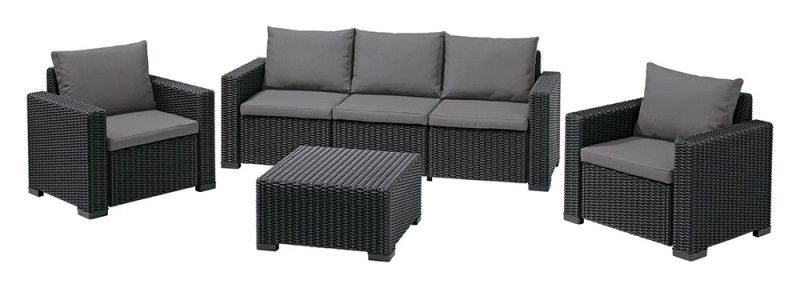 Baštenski set California 3 seater - grafit