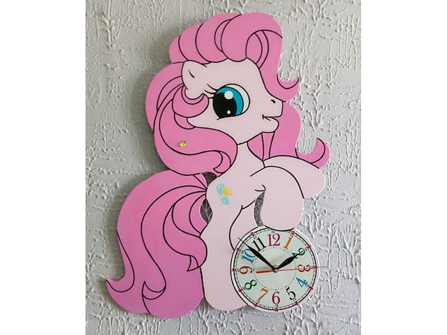 Pony pink, zidni sat za decu