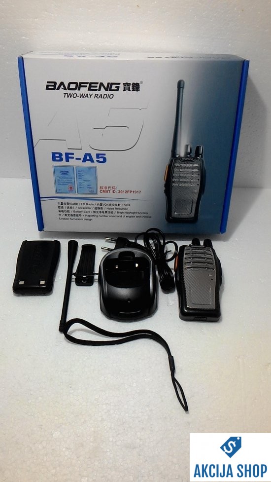 Baofeng radio stanica BF-A5 5w 2 radio stanice