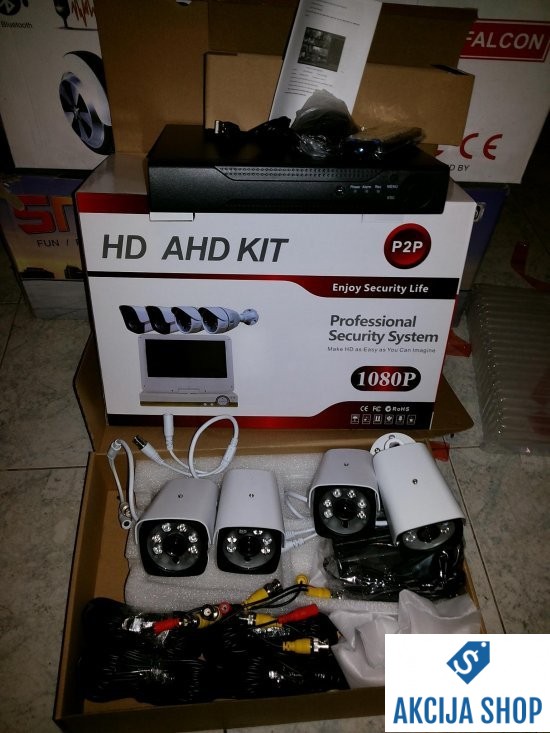 HD AHD video nadzor 4 kamera 1080P -Komplet 4 kamere