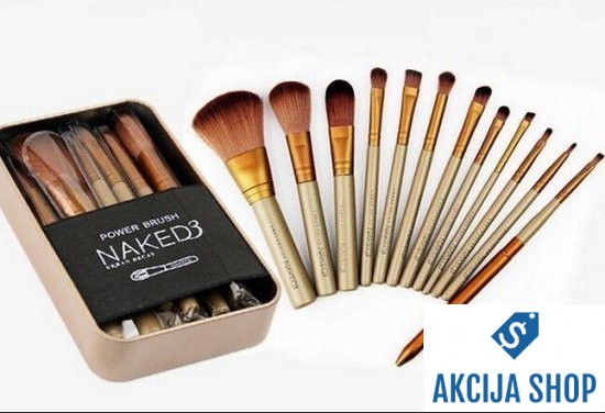 Četkice za Sminkanje Naked 3 Set 12