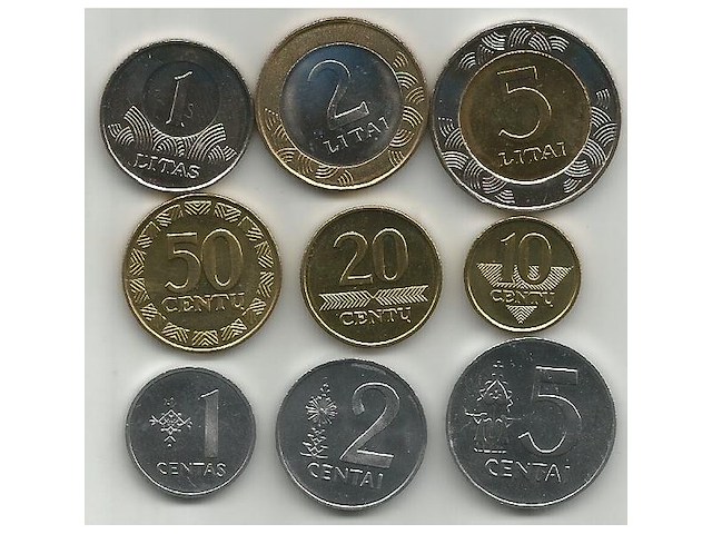 Litvanija 1991-2002. Set kovanica