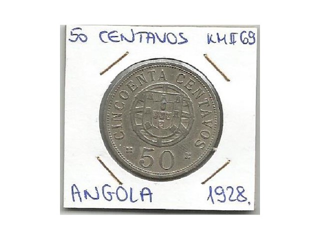 d5 Angola 50 centavos 1928. KM#69