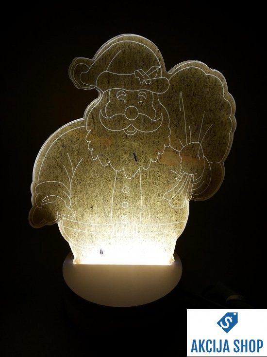 Lampa 3D dekorativna godišnja Deda Mraz -Lampa Proje