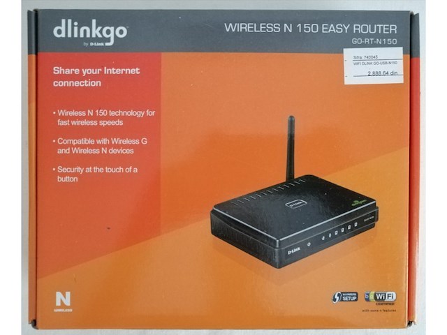 Dlinkgo GO-RT-N150 wireless easy router NOV
