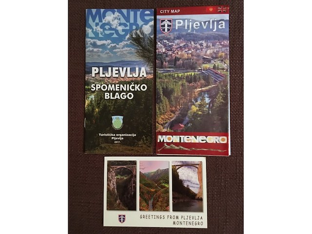 Pljevlja - turistička brošura, karta i razglednica